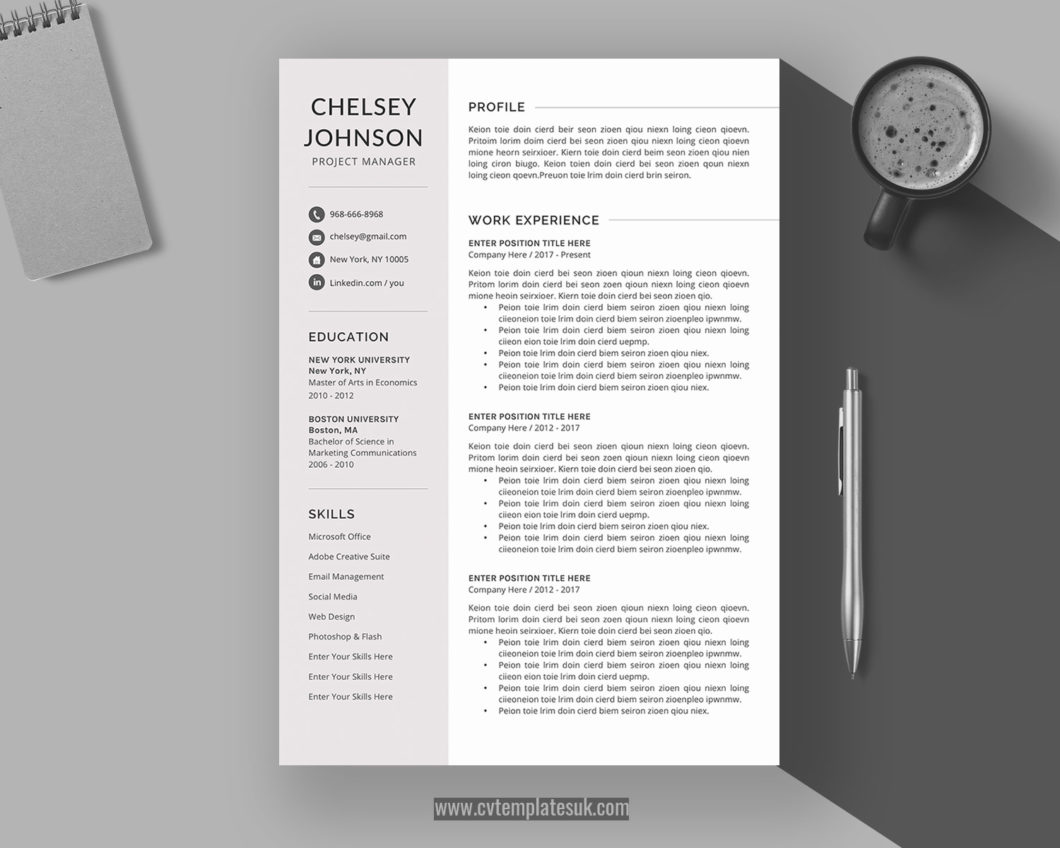 CV Templates without Photo – CVTemplatesUK.com