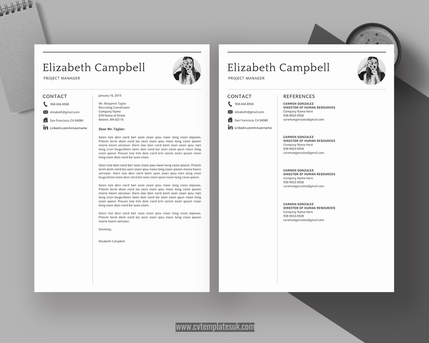 CV Template For MS Word Professional Resume Template Design 