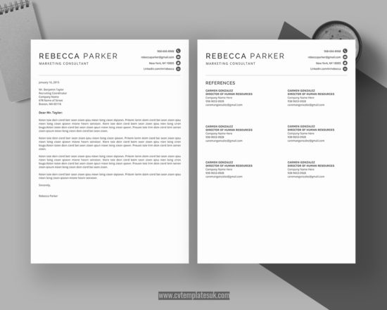 Modern Resume / CV Templates for MS Word, with Cover Letter and ...